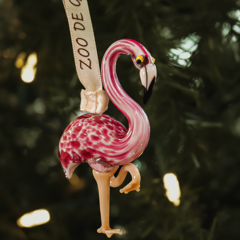 Rose Flamant - Ornement de Noël - Boutique du Zoo de Granby